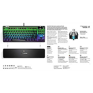 SteelSeries Apex Pro TKL - Mechanical Gaming Keyboard - Adjustable Actuation Switches - OLED Smart Display - Compact Form - French AZERTY Layout
