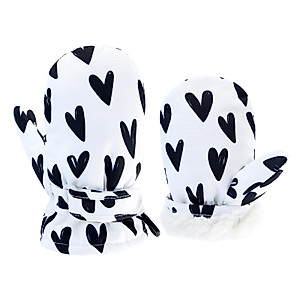 BAVST Toddler Waterproof Mittens Fleece Lined Baby Boys Girls Winter Warm Glove Kids Snow Infant Ski Mitten for 3M-5T (Sweet Heart, 1-2T)