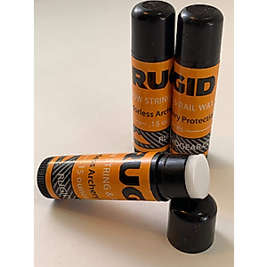RUGID Compound, Recurve, Traditional Bow String and Crossbow Rail Wax, Lubricant & Conditioner - Cold Weather, Odorless Formula - 3-Pack .15 Ounce Tubes