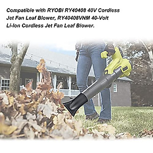 Leaf Blower Flat Nozzle Compatible with RYOBI RY40408 and RY40408VNM 40-Volt Cordless Leaf Blower, Enhance Blower Flat Airflow.