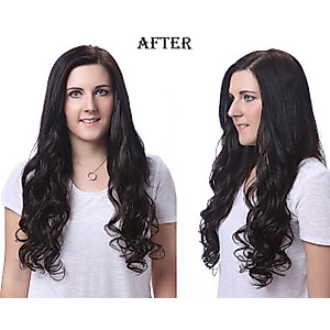 OneDor® 20" Curly Full Head Clip in Synthetic Hair Extensions 7pcs 140g (25#-light Golden Blonde)