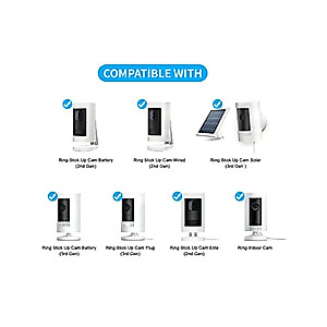 3 Pack Adhesive Wall Mount for Ring Camera&Stick Up Cam Battery&Indoor Cam,360 Degree Adjustable Mounting Bracket,Ceiling Mount Kit for Ring Plug-in HD Security Cam Without Drilling