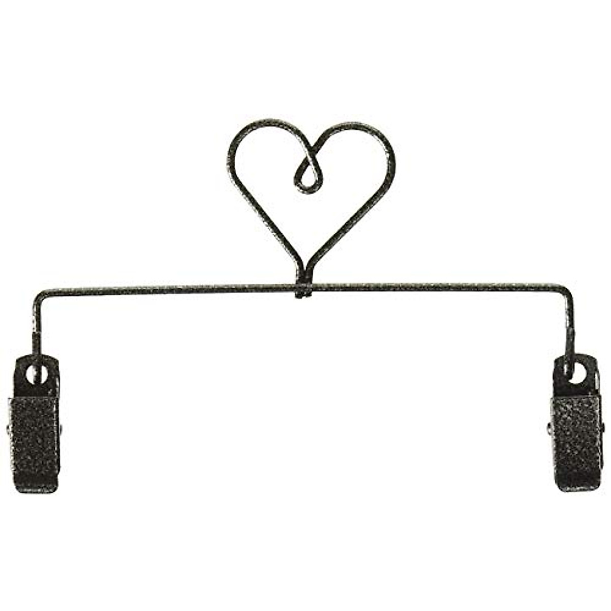 Ackfeld Manufacturing 6in Heart Holder Charcoal Quilt Clip Hanger