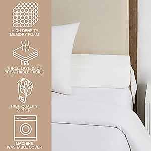 Homemate King Size 76" Foldable Bed Wedge Pillow for Headboard - Upgraded Bed Gap Filler Between Mattress and Headboard - Noodle Pillow Wedge for Headboard Gap