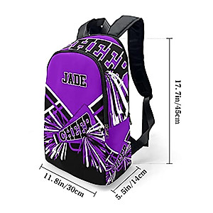 Cheer Purple CheerleadersBackpack Laptop Bag Daypack for Hiking Adult Christmas Gift