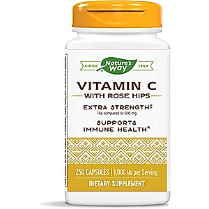 Nature's Way Vitamin C with Rose Hips; 1000 mg Vitamin C per Serving; 250 Capsules