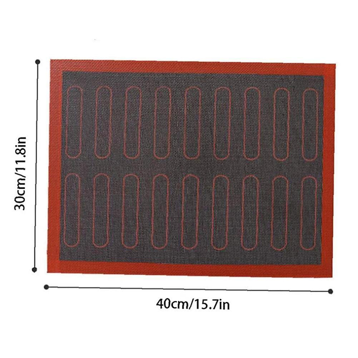 Maedack Silicone Pastry Mat - 30x40cm Non-Slip Micro-Perforated Oven Mat Silicone Biscuit Baking pad Pizza Cake Baking Pan Mat Oven Bakeware Tools