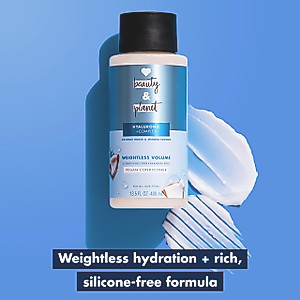 Love Beauty and Planet Weightless Volume Conditioner with Hylauronic acid Coconut Water & Mimosa Flower for Thin and Fine Hair Care 13.5 oz