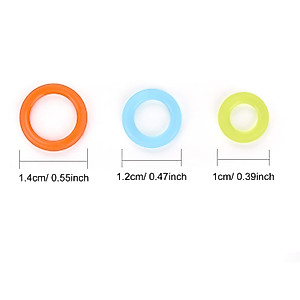 240 Pieces Knitting Stitch Marker, Plastic Smooth Coloured O-Rings with Clear Storage Box, Crochet Ring Assorted Knitting Needle Clip Multiple-Size