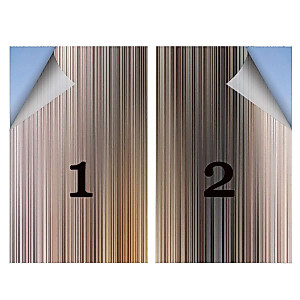 Caramel Chocolate Window Privacy Film Stained Glass Opaque Non-Adhesive Frosted Cling Glass Film Removable for Bathroom Shower Door Frosted Colorful Vertical Lines Colorful 17.7Wx23.6L-inch x2 Pcs