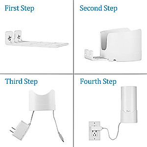 STANSTAR Wall Mount for TP-Link Deco M4/S4 Whole Home Mesh WiFi System, Sturdy Wall Mount Bracket, Cord Management Holder for Deco M4/E4/P9/S4 Without Messy Wires (2 Pack)