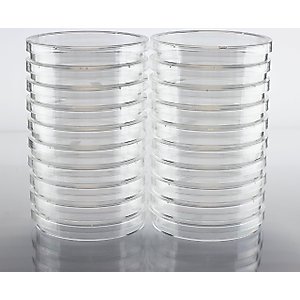 EZ Bioresearch Sterile 100 mm X 15 mm Petri Dish with Lid, Vented, 2 x Pack of 10