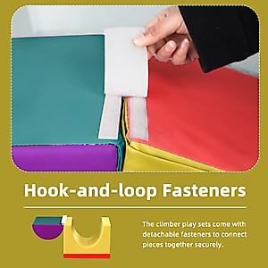 67i Toddler Foam Blocks Climbing Blocks Indoor Climbing Blocks for Toddlers 1-3 Soft Play Climbing Play Equipment Foam Blocks 5-Piece Climbing Blocks Indoor Play Foam Climbing Blocks (Red Yellow)