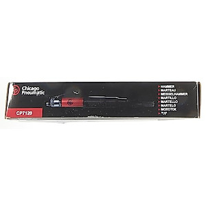 Chicago Pneumatic CP7120 Air Powered Adjustable Needle Scaler and Chisel, 4,600 BPM, Red