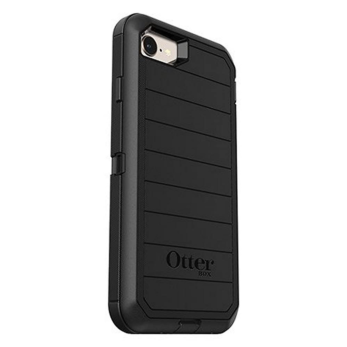 OtterBox Defender Series Rugged Case for iPhone SE (2020), iPhone 8, iPhone 7 (NOT Plus) Case Only - Non-Retail Packaging - Black (with Microbial Defense)