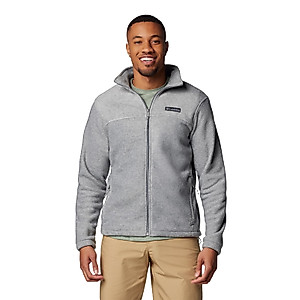 Columbia Men's Steens Mountain 2.0 Full Zip Fleece Jacket, Light Grey Heather, Medium