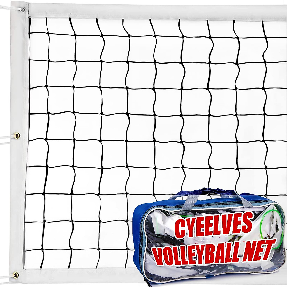 Professional Volleyball Net Outdoor Sand, Grass Volleyball Nets for Backyard, Portable Beach Kids Badminton Net Pro Volleyball Practice Net Set 32X3FT Indoor Volleyball Net for Pool Inground, No Poles