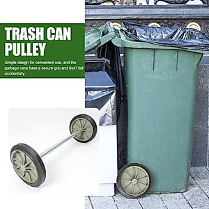DOITOOL Garbage Can Replacement Wheels - Trash Can Wheels and Axle - Trash Garbage Bin Wheels Replacement for Garbage Can Outdoor,Garden Street Patio Trash Can (Wheel Color Random)