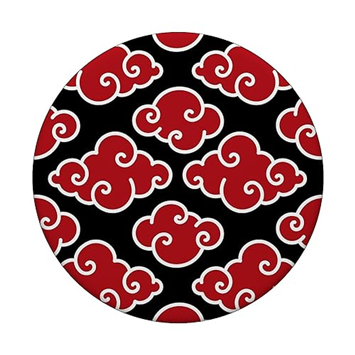 Red Tradition Oriental Cloud Japanese Chinese Pattern PopSockets Standard PopGrip