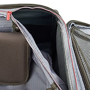 DELSEY Paris Helium DLX Softside Expandable Luggage with Spinner Wheels, Mocha, Checked-Medium 25 Inch