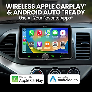 BOSS Audio Systems BVCP9700A-FL Car Audio Stereo System - Apple CarPlay, Android Auto, 7 Inch Single Din, Capacitive Touchscreen, Bluetooth Audio and Calling Head Unit, Radio Receiver, No CD Player