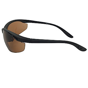 Wise Eyewear 2 Pairs Bifocal Safety Driving Sunglasses with Reading Corner - Rubber Grip Arms (Diopter +2.50)