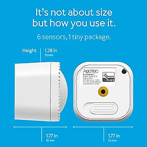 Aeotec MultiSensor 7, 6-in-1 Zwave Sensors Contains Monitor Motion, Temperature, Light, Humidity, UV, and Vibration, Z-Wave Plus, Gen7, S2, SmartStart Enabled, Compatible with Zwave Hub Smartthings