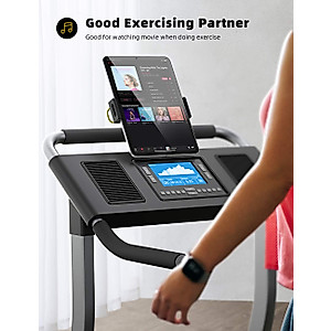 Lamicall Tablet Holder for Spin Bike - Tablet Mount Clamp for Indoor Bike Peloton, Treadmill, Exercise Bicycle Clamp for iPad Pro/Air/Mini and 4.7-12.9" Tablet