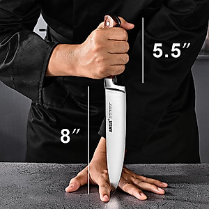 AMSZL Professional Chef's Knife 8 inch - High Carbon Steel - Ultra Sharp - Gift Box