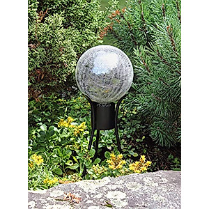 Achla Designs GBS-14 Trestle II Gazing Globe Ball Stand, 13 1/2-in H, Black