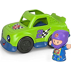 Fisher-Price Little People Race Car, Push-Along Vehicle and Figure Set for Toddlers and Preschool Kids Ages 1-5 Years