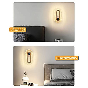OYLYW Wall Sconces Set of Two, Acrylic led Wall Light lamp Vintage 3000k Vanity Lighting Fixture for Bedroom Bedside Bathroom Living Room Hallway(2 Pack)