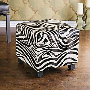 FABRICS FOREVER – Contemporary Faux Leather Collection - Zebra Black White Vinyl Fabric Material Faux Leather Sheets for DIY, Crafts…