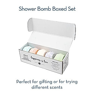 Naples Soap Company Shower Bomb Aromatherapy Variety Box, Steamer Tablets Create a Spa-Like Experience at Home with Scents, Set of 5 Shower Bombs