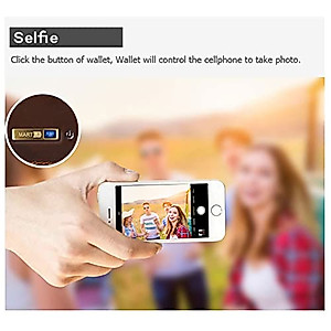 Clever Anti-Lost Bluetooth Wallet with Alarm, Position Record (via Phone GPS) Tracker Item Finder Locator, Multi-Functional Bifold Cowhide Leather, Credit Card Intelligent Trackable Purse (Black)