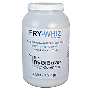 Fry-Whiz Deep Fryer Cleaner, Deep Fryer with Basket Cleaner, Fryer Boil Out Powder, Commercial Fryer Cleaner, Removes Carbon, Grease Deposits, Stains, Rust in Deep Fryers (Case of 4-Gallon)