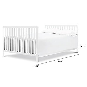 DaVinci Hidden Hardware Twin/Full-Size Bed Conversion Kit (M5789) in White
