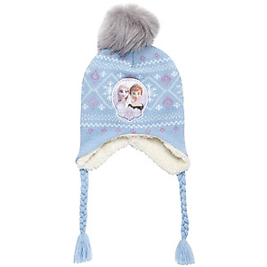 Disney Girls' Insulated Snow Glove Set – Minnie Mouse or Frozen Winter Hat, Scarf, and Mitten or Gloves (Toddler/Little Kid), Size Age 4-7, Froze Glove