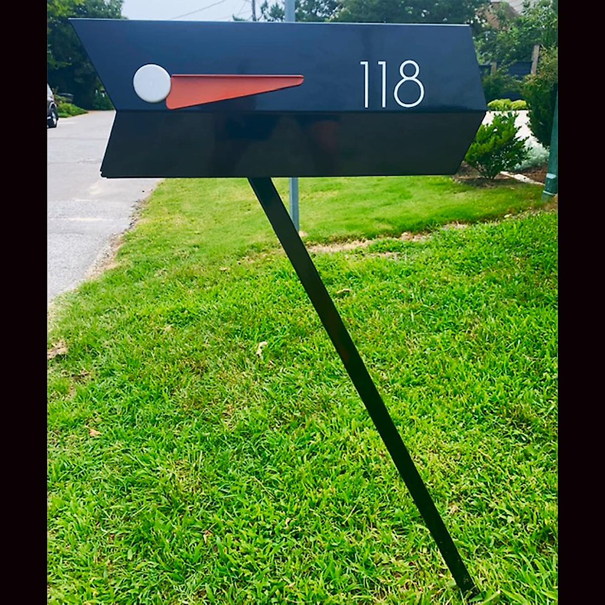 modbox USA Modern Mailbox Address Numbers in Chalet Style Font, Custom Cut to Order, Set of 2 (Paris)