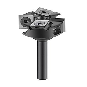 SpeTool 1/4 Inch Shank 1-1/4" Cutting Diameter Spoilboard Surfacing Router Bit 2+2 Inserts Cutter Planing Bit Flycutter Leveler Slab Flattening Router Bit Woodworking Milling Cutter
