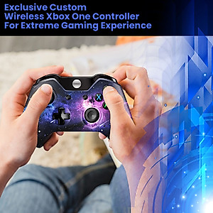 Jalop Xbox One Controller Wireless, Compatible with Xbox One, Xbox Series S, Xbox Series X, Xbox One Elite, Xbox One S, Xbox One X Windows 11/10/8/7, Custom Starry Sky Design with 3.5mm Audio Jack.