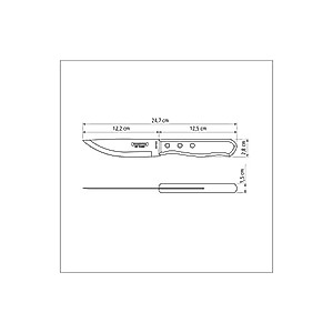Tramontina 5” Jumbo Steak Knives Set of 4, Sharp Knife with Wooden Handle, ‎Camping, Kitchen, Rustic, 22399079