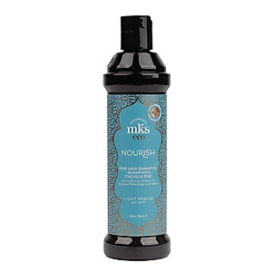 Earthly Body MKS eco Nourish Shampoo for Fine Hair, Light Breeze - 10 fl oz - Cleanses & Strengthens - Safe for Color Treated Hair - Moroccan Argan Oil, Hemp Seed Oil - Vegan, Cruelty Free