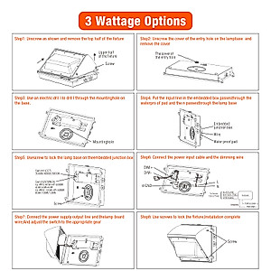 LED Wall Pack Light 120W/100W/80W Selectable(18000LM), 100-277v Dusk to Dawn with Photocell, 3000K/4000K/5000K Switchable, IP65 Waterproof Wall Mount Outdoor Light for Stadium,Yard, Buildings, Parking