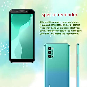 aderroo 1GB RAM 8GB ROM，X11 Android Smartphone, 5.72-inch IPS Full-Screen，Front and Rear Cameras，Only Supports Dual SIM Card Frequency Band of 3GWCDMA：850/2100MHZ，Unlocked Cell Phone（Black）