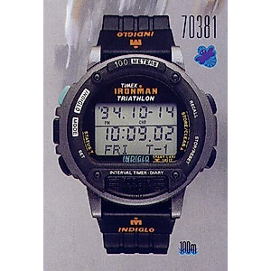 RARE 19mm Timex Black Watch Band for Vintage Ironman Triathlon LAP 100, 70381, 70457, TX470381