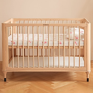 Choc chick 2 Pack Crib Sheets Bassinet Sheet Pack N Play Sheets Fitted, 100% Organic Cotton Ultra Soft, Machine Washable Stretchy Snug Breathable (Unicorn+Bear, Bassinet Sheets 32" x 16"x 3")