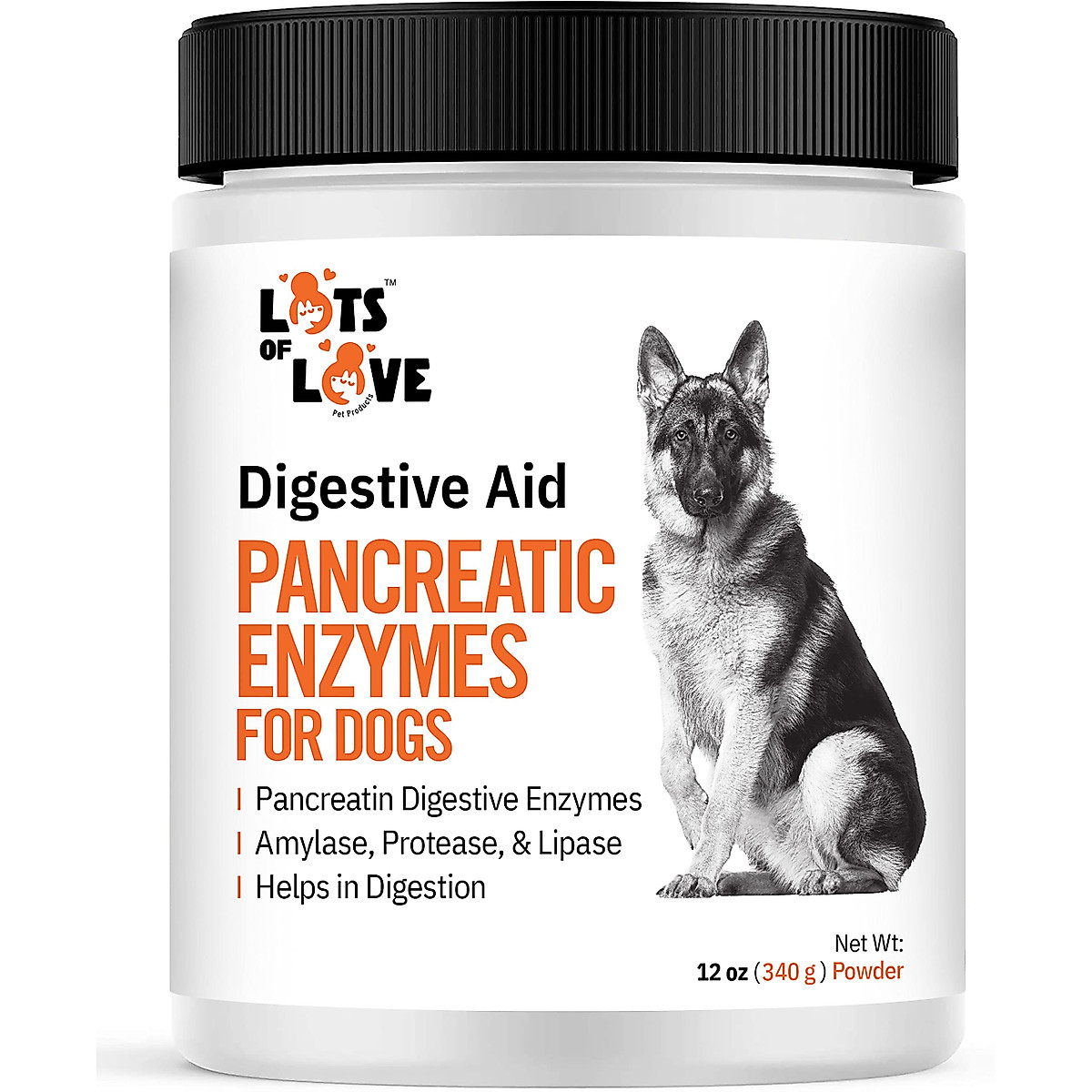 Pancreatic Enzymes for Dogs (Thomas Pet Bio Case Same Formula) - Lots of Love Pet Products - 12 Oz Powder