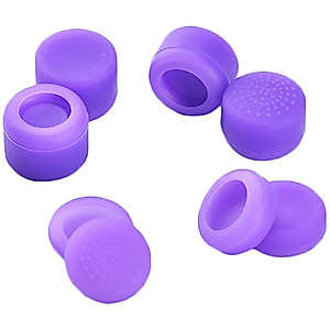 Ambertown Pack of 8 pcs Analog Controller Gamepad Raised Antislip Thumb Stick Grips Thumbsticks Joystick Cap Cover for PS5, PS4, PS3, Switch Pro, Xbox one, Xbox 360, PS2 Controller (Purple)