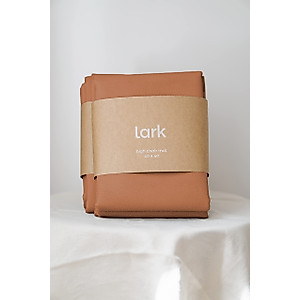 Vegan Leather High Chair Mat by Lark Baby Goods (40 x 40 in) - Waterproof Wipeable Splat Mat for Under High Chair - Baby High Chair Floor Mat for Splash and Spill Protection - Brown
